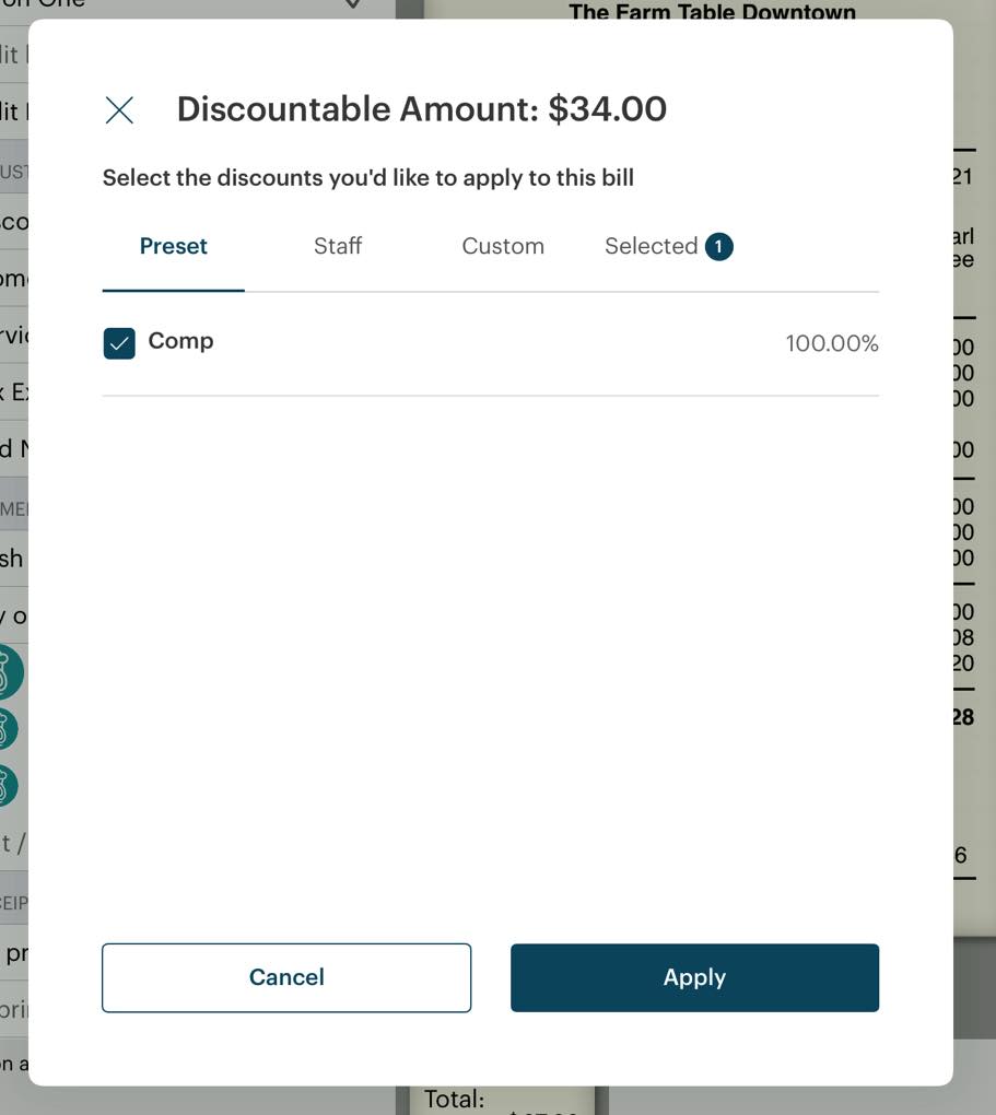 Discounts and Service Charges for Customers with the 12.0.0 POS Update