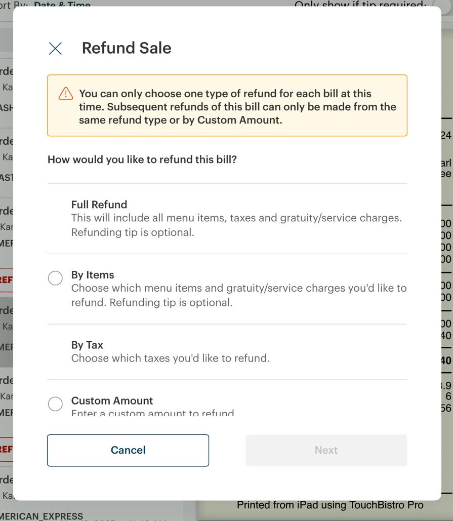 How Do I Process an Integrated Refund for a Bill After My Batch Has Closed?