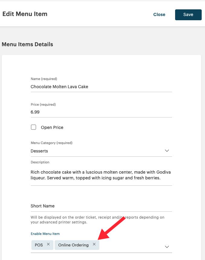 How to Set Up Your Menu for Online Ordering Using Menu on Cloud