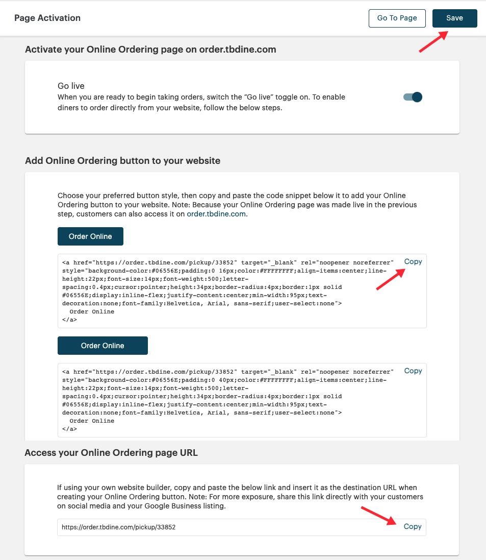 Step 1: How to Set Up Your Online Ordering Page