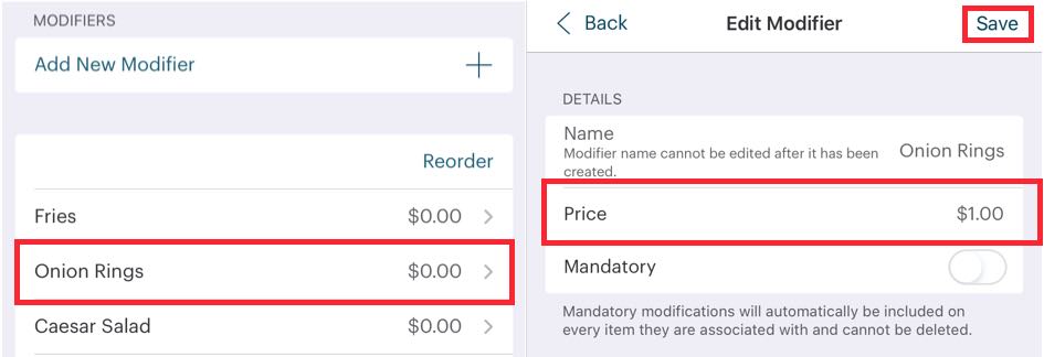 How Do I Set Up Item Modifiers in the POS-based Platform?