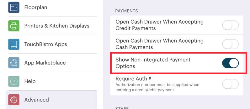 Using Your Payments Screen