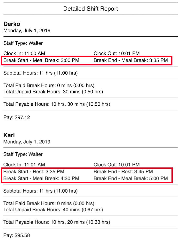 How to Set Up Staff Breaks
