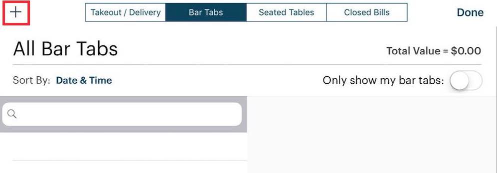 How Do I Start a Bar Tab Using TouchBistro Payments?