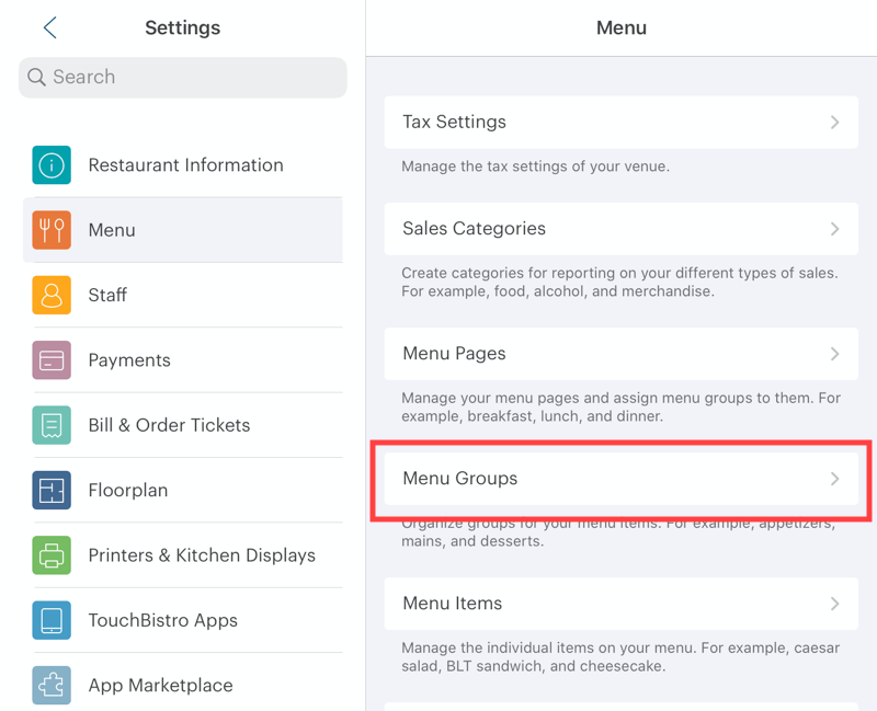 How to Set Up Your Menu Groups