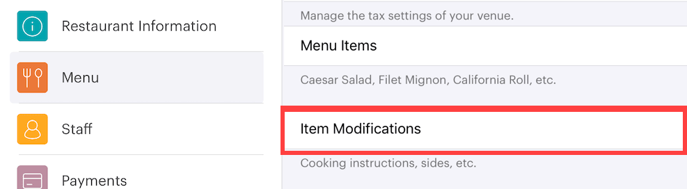 How Do I Set Up Item Modifiers in the POS-based Platform?