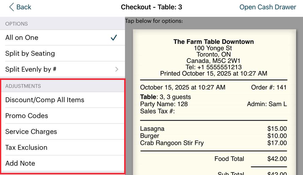 How Do I Checkout Diners?