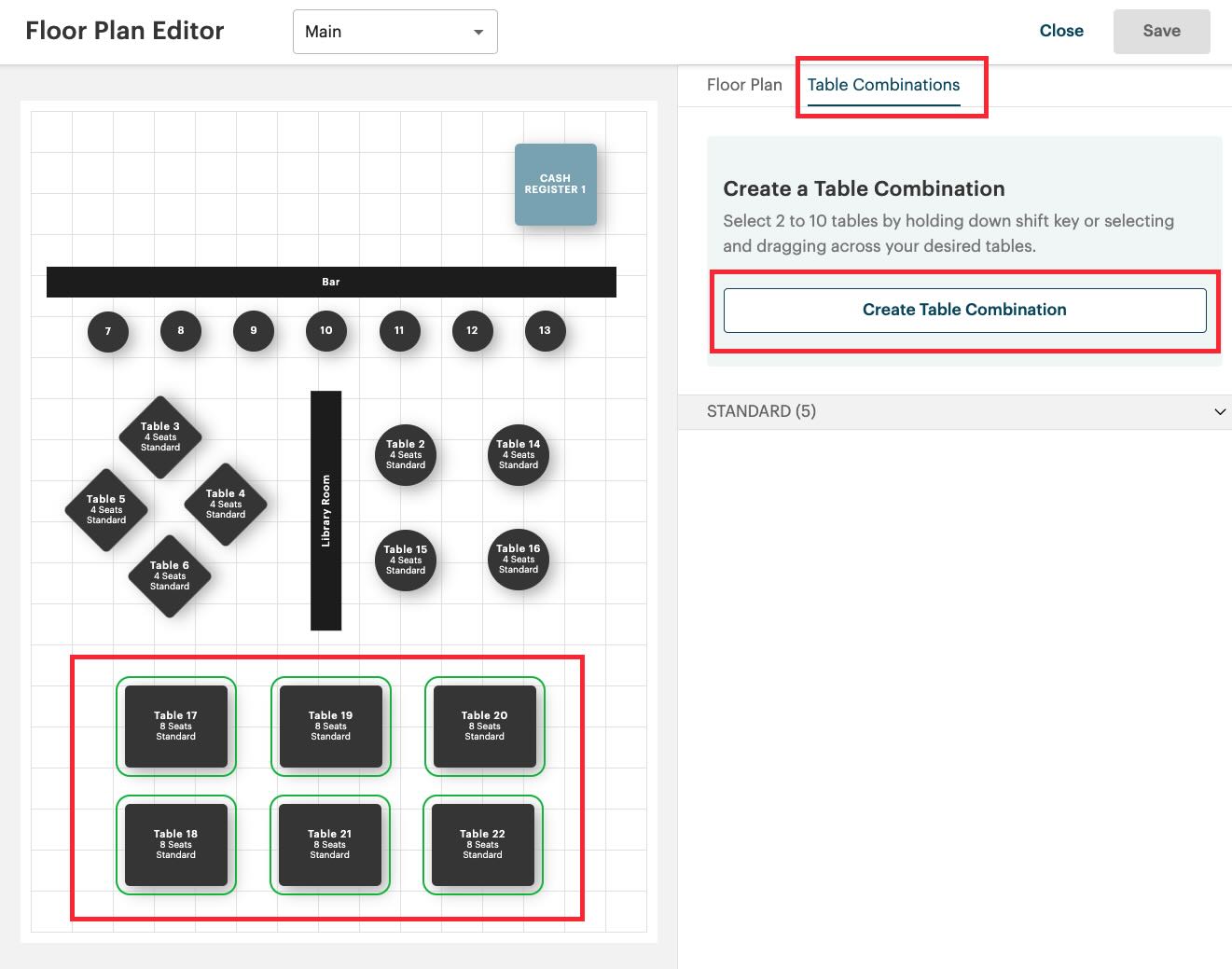 Setting Up Reservations On Cloud - Floor Plan