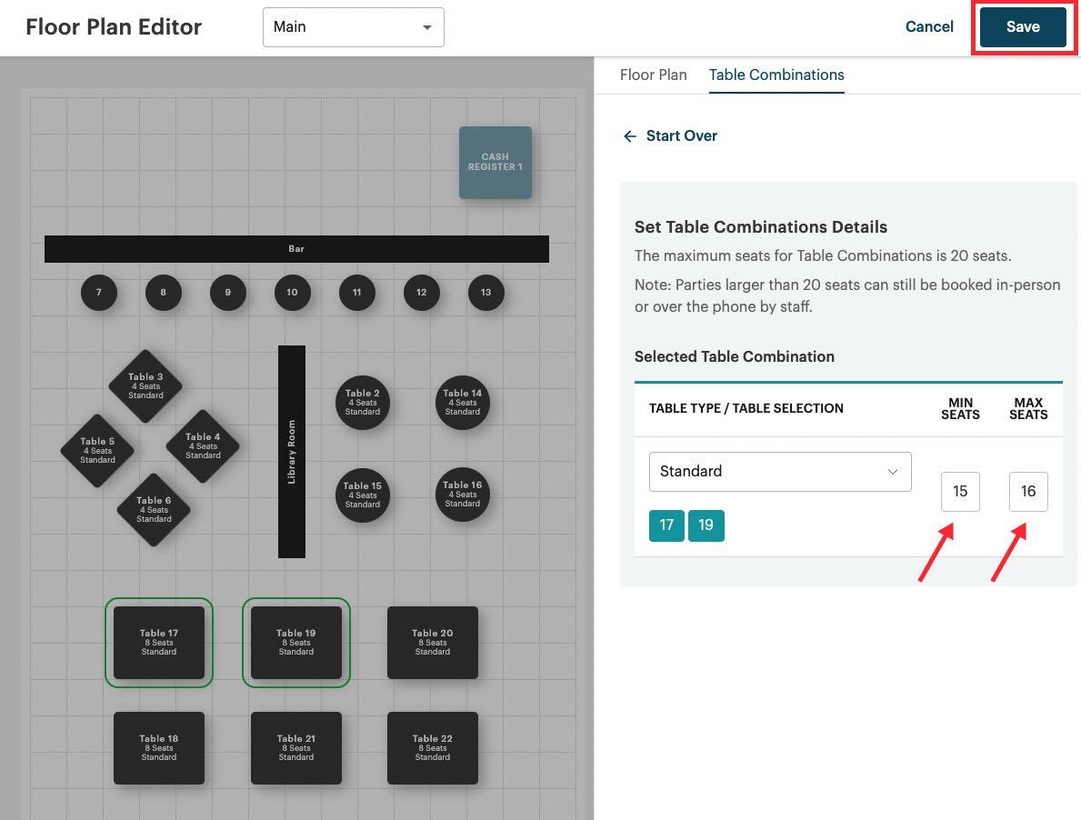 Setting Up Reservations On Cloud - Floor Plan