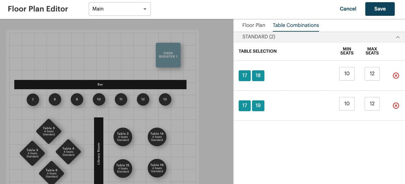 Setting Up Reservations On Cloud - Floor Plan
