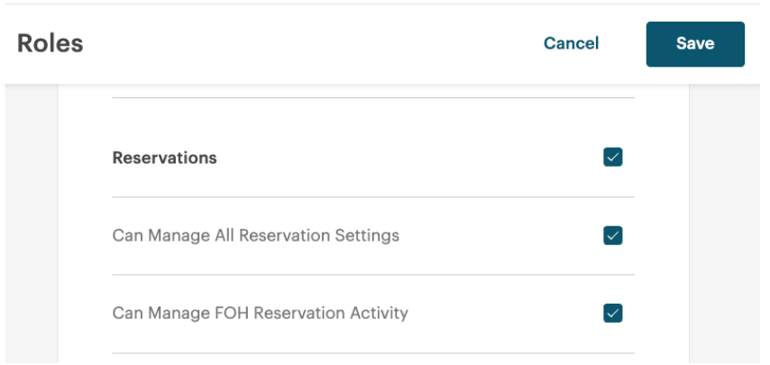 Setting Up Reservations On Cloud - Roles