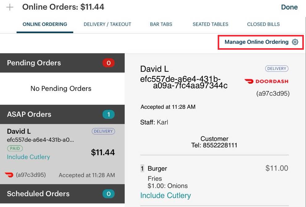 DoorDash Online Ordering – Understanding the Server Experience