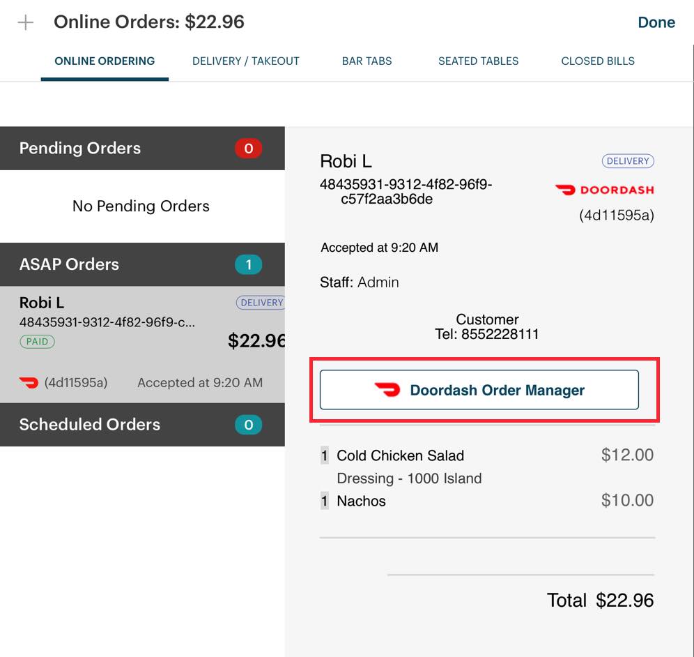 DoorDash Online Ordering – Understanding the Server Experience