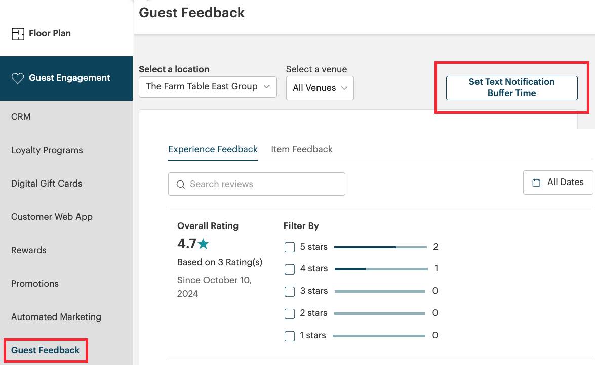 Managing Diner Feedback