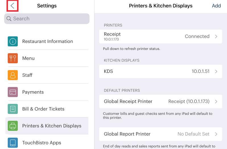 Setting Up TouchBistro KDS Powered by Fresh
