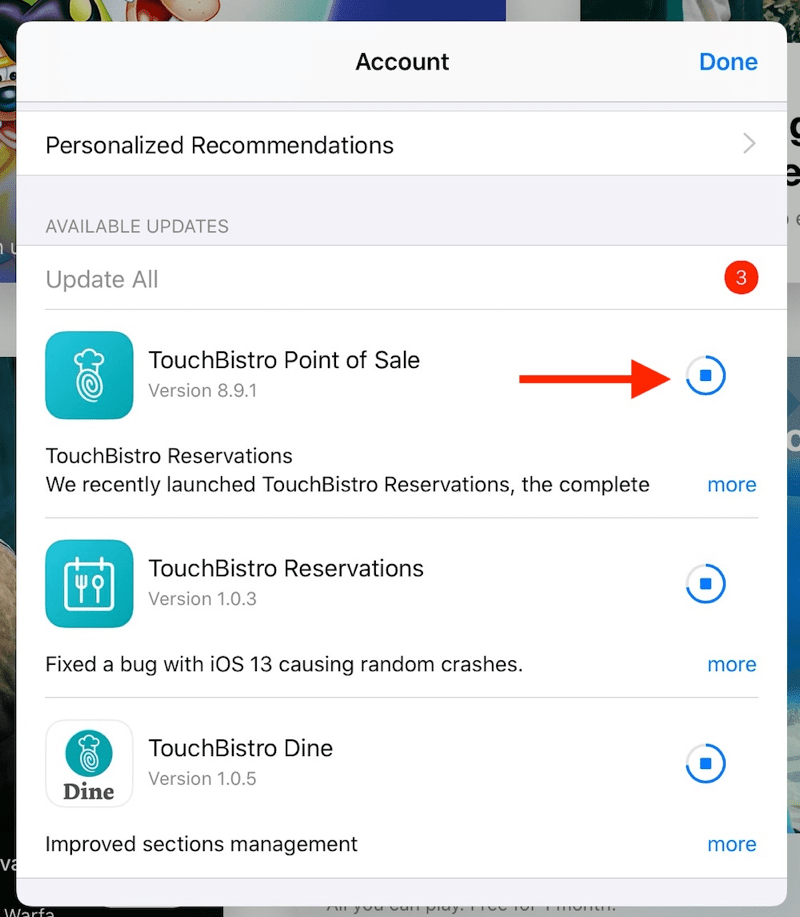 How to Update TouchBistro iPads