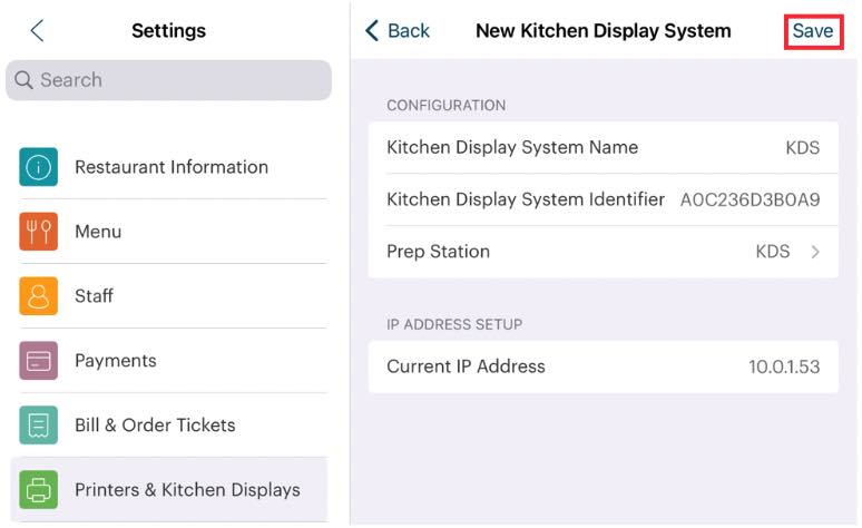 Setting Up TouchBistro KDS Powered by Fresh