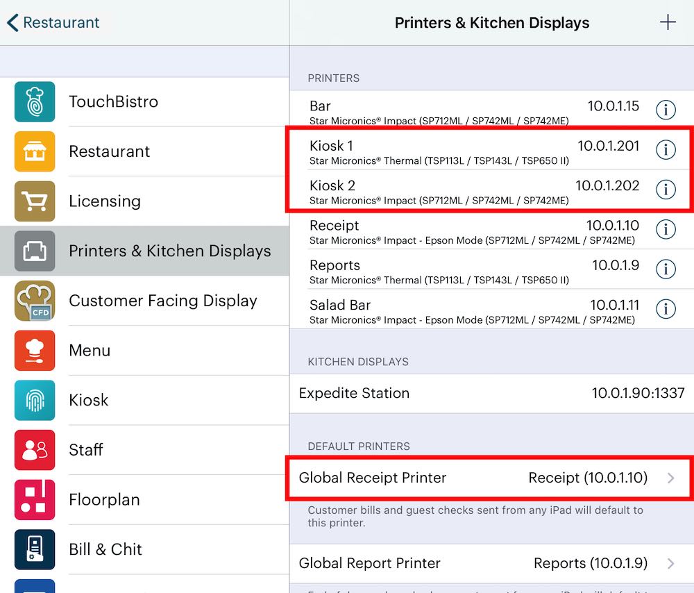 How to Set Up Credit Card Receipt Printers for TouchBistro Kiosk