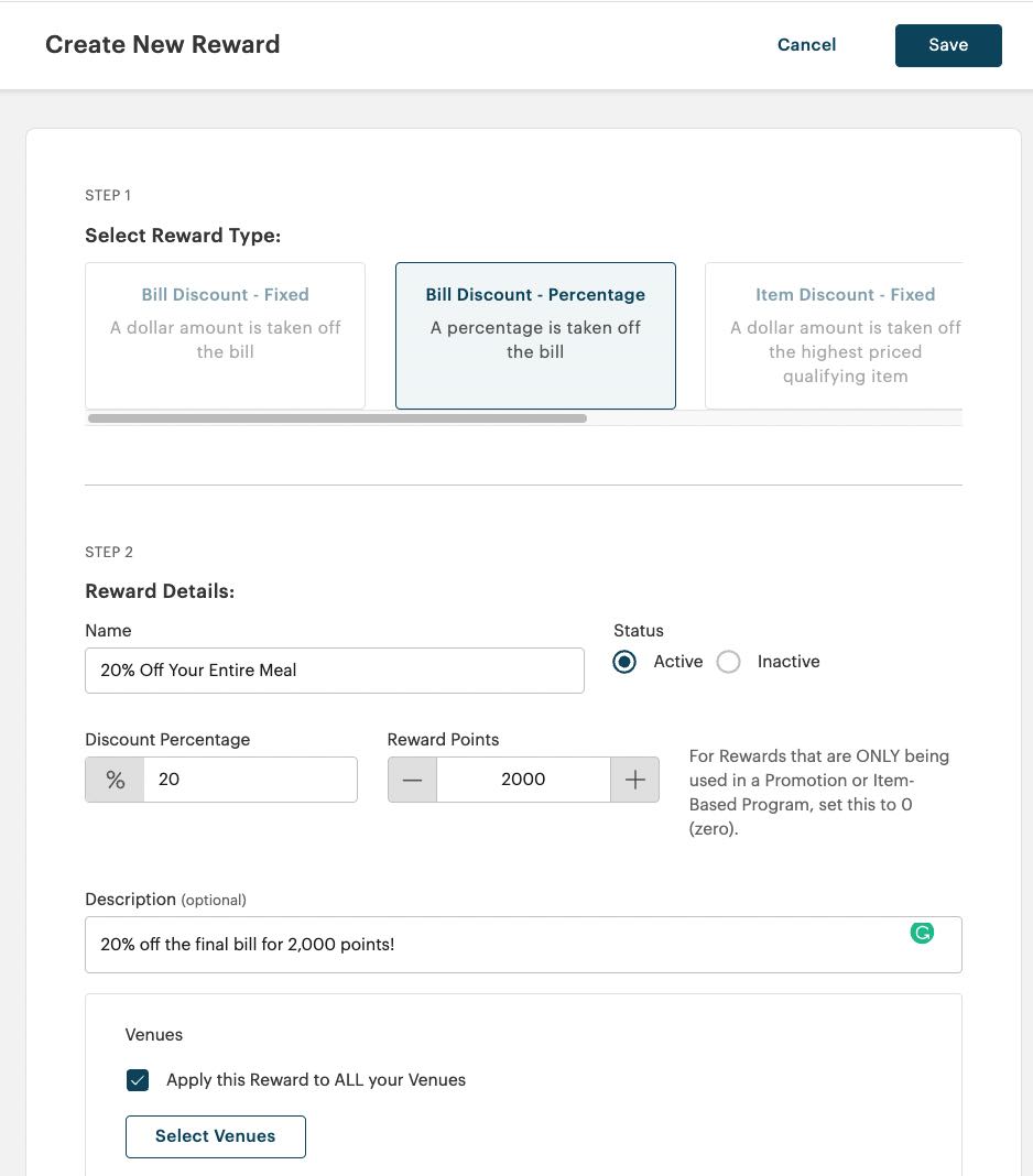How to Add and Manage Rewards