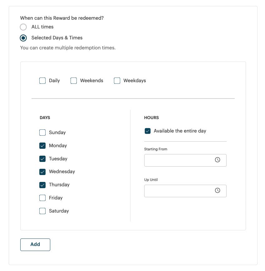 How to Add and Manage Rewards