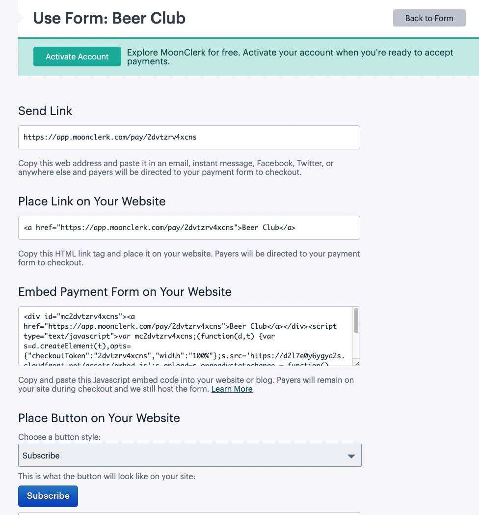 How to Set Up MoonClerk for Marketing Subscriptions