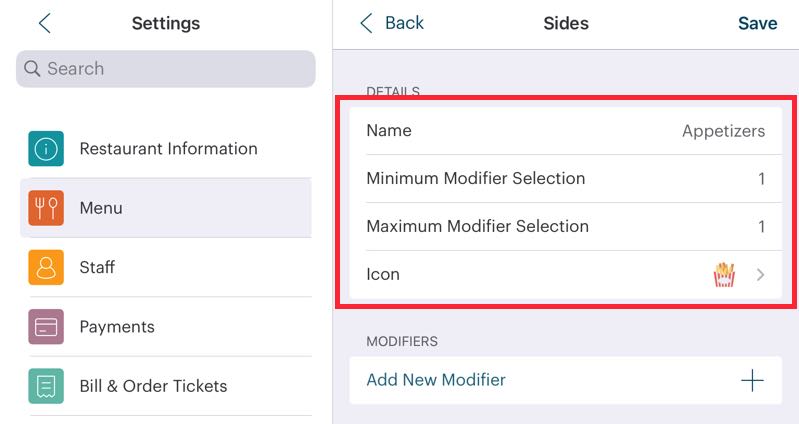 How To Use Menu Modifiers
