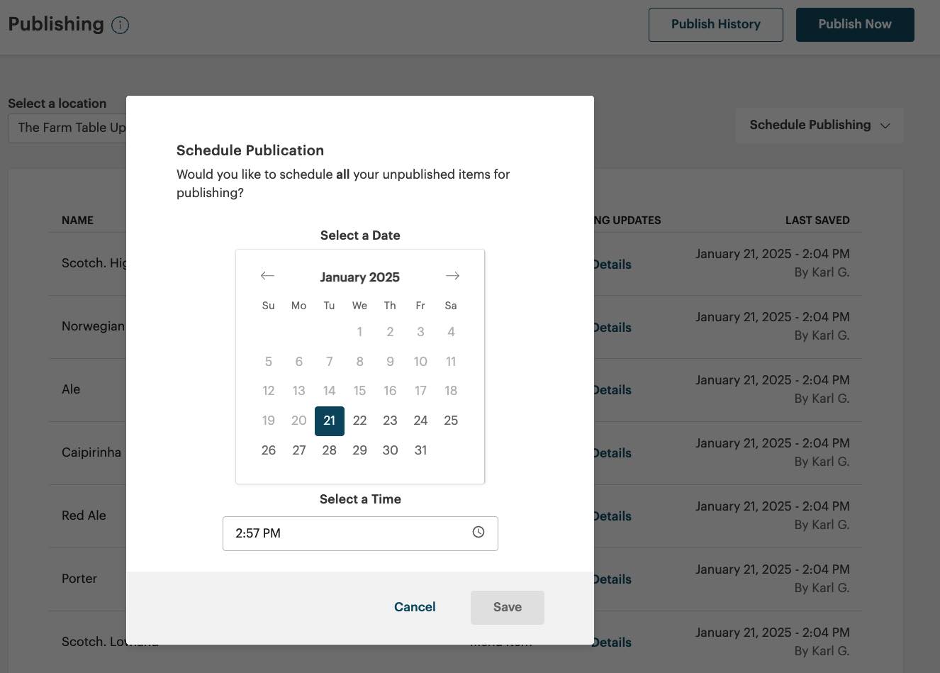 Menu Management: Syncing with TouchBistro POS