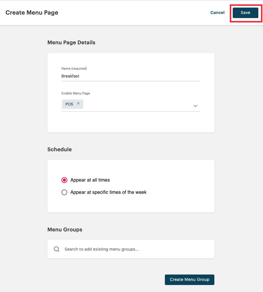 How to Set Up Menu Pages in Cloud Menu