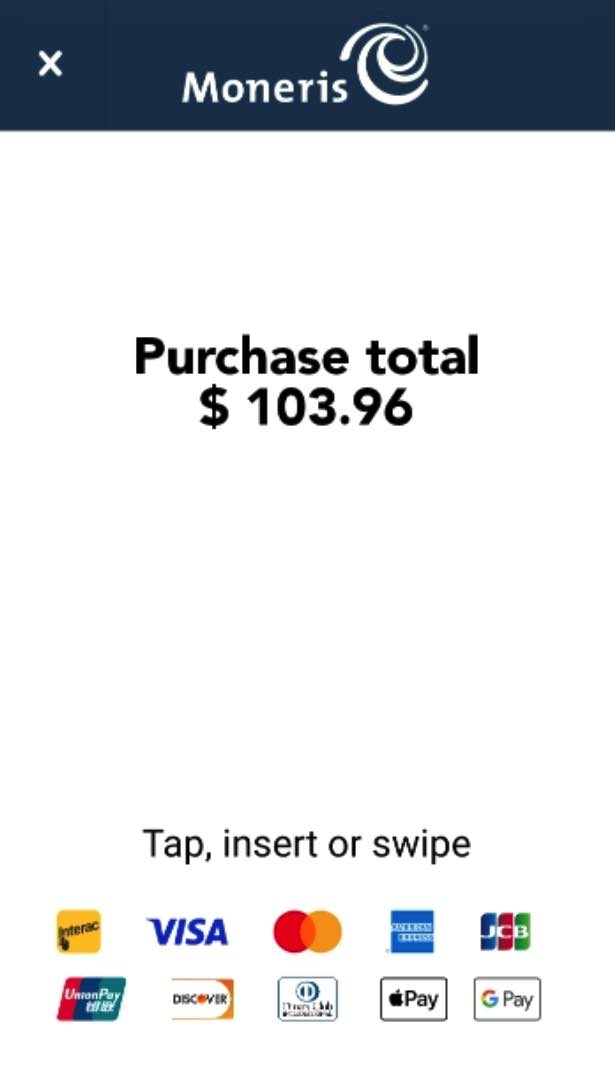 Moneris Go: Taking a Payment