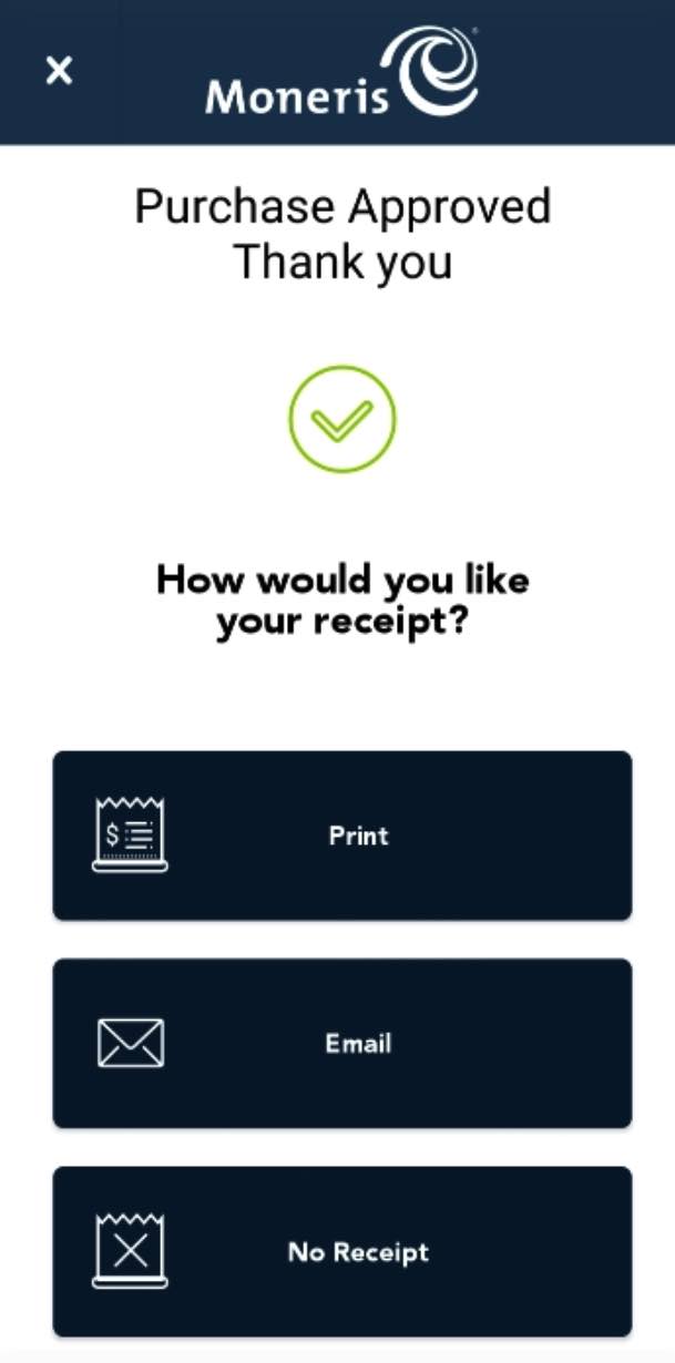 Moneris Go: Taking a Payment