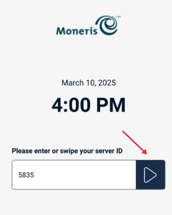 Moneris Go Pay At Table: Taking a Payment