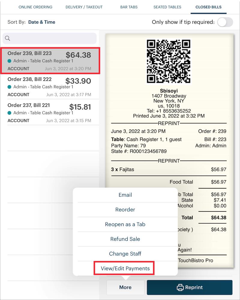 Moving an Account Payment to Another Account