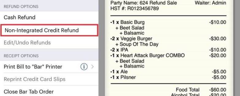 Doing a Cash or Non-Integrated Credit Card Refund