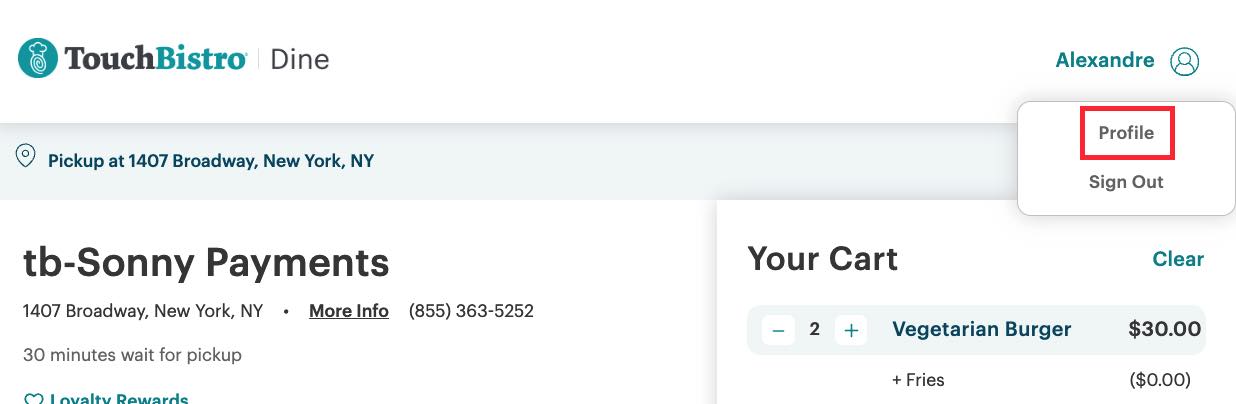 How to Create and Manage a Diner Account Via Online Ordering