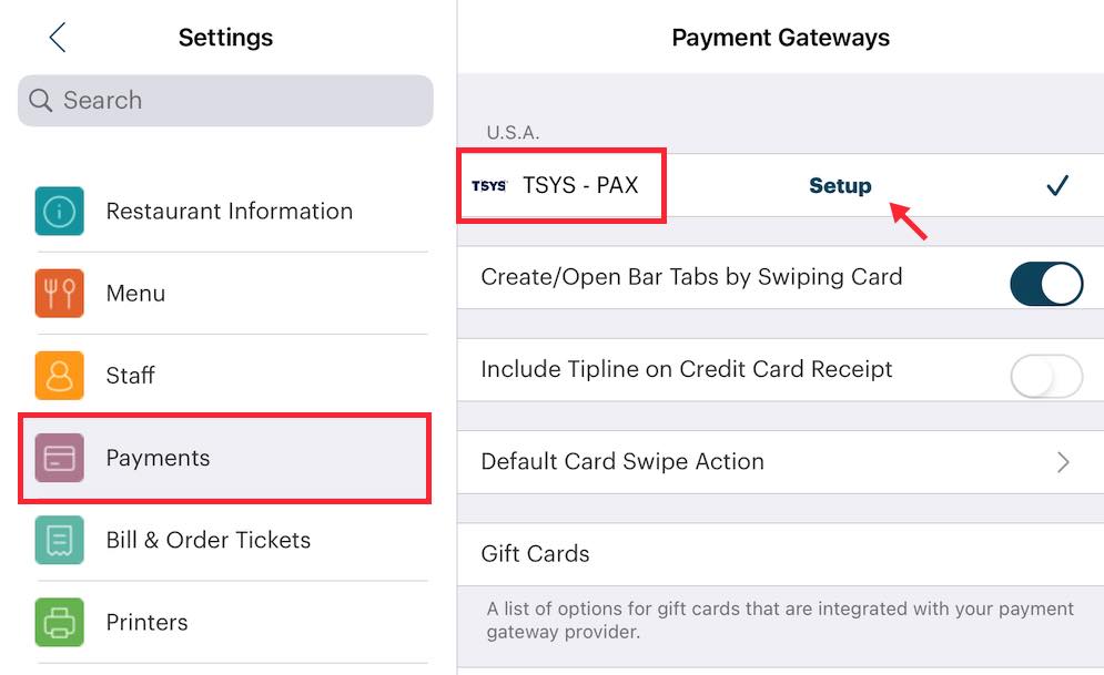 Setting Up Your PAX Terminal for TSYS