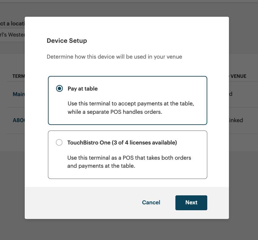 Setting Up PAX Pay-at-Table for TouchBistro Payments