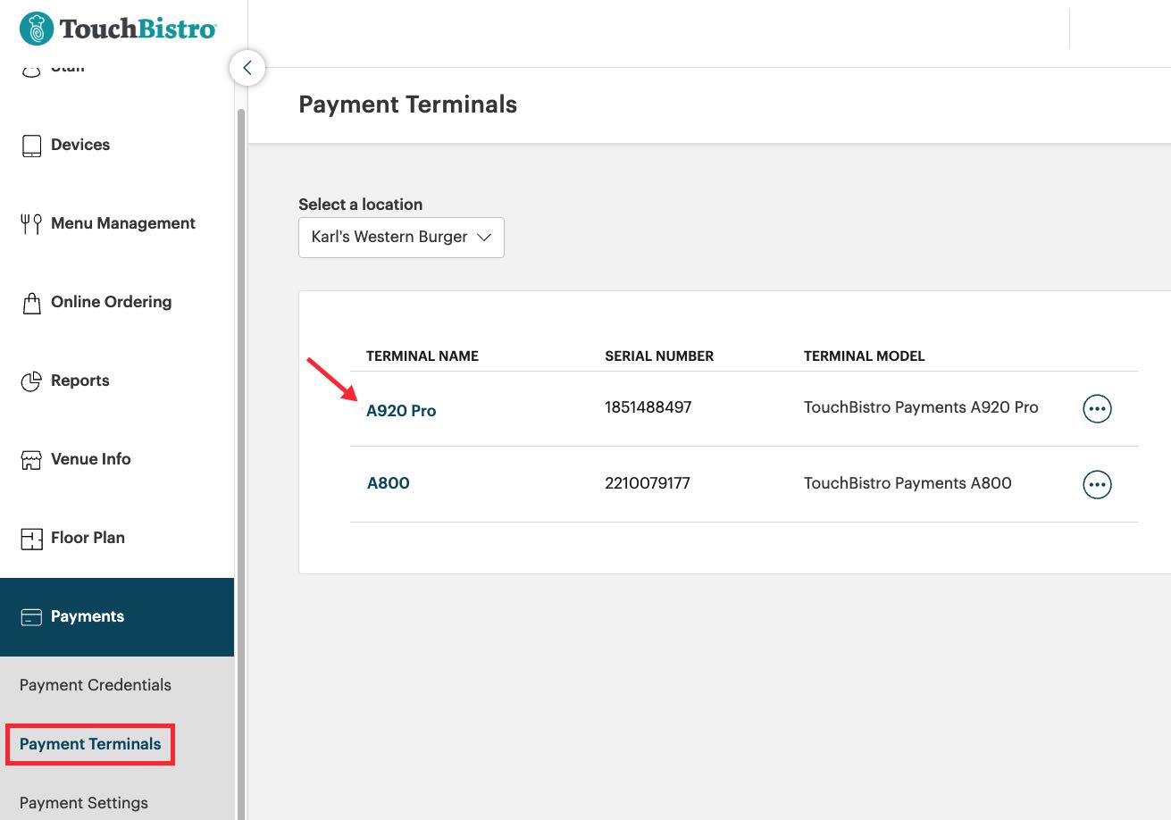 Setting Up Your PAX Terminal in TouchBistro for Customers on the POS ...
