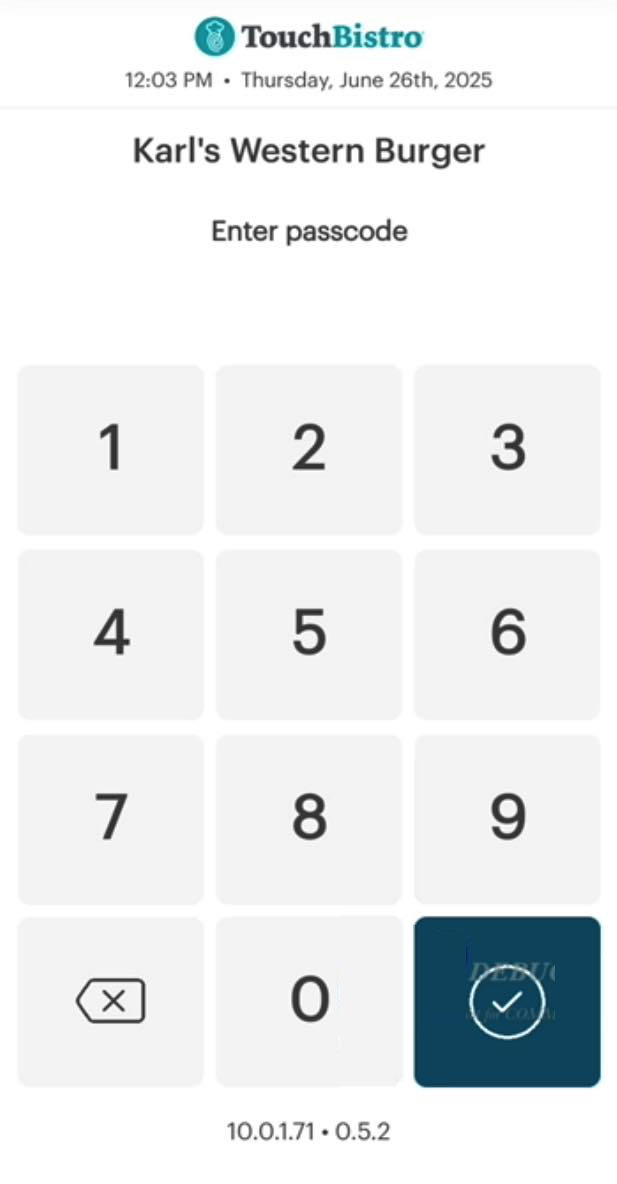 Taking a Payment with PAX Pay-at-Table for TouchBistro Payments