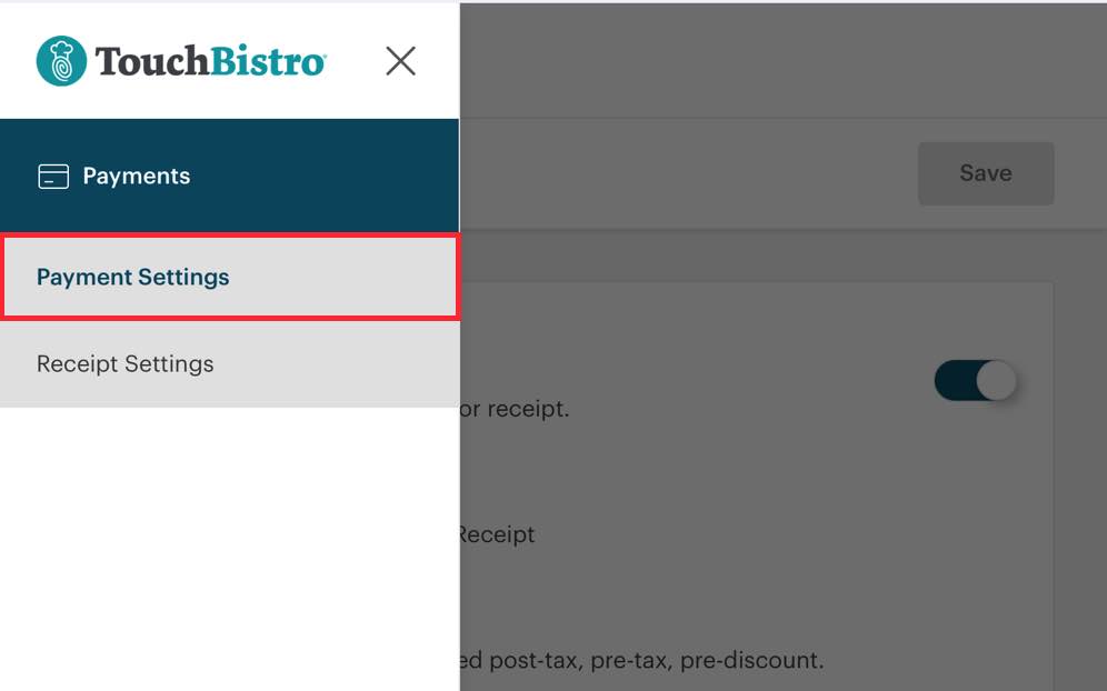 Setting Up the TouchBistro - Payrix Lane/3000