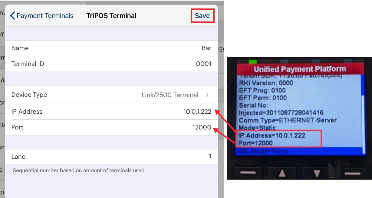 Setting Up the TouchBistro - Payrix Link/2500