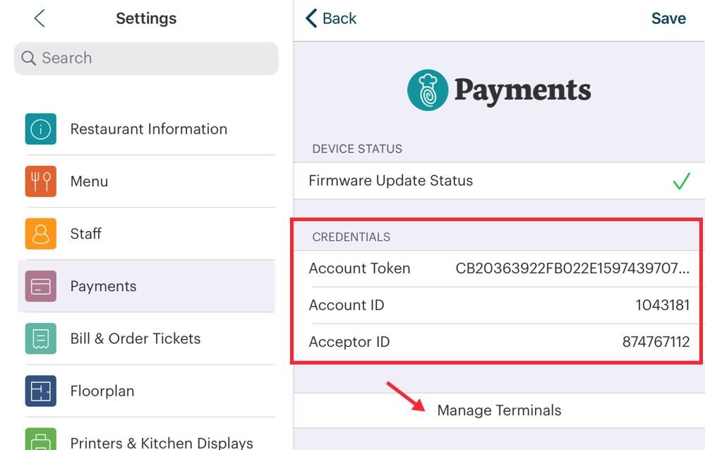 Setting Up the TouchBistro - Payrix Lane/3000