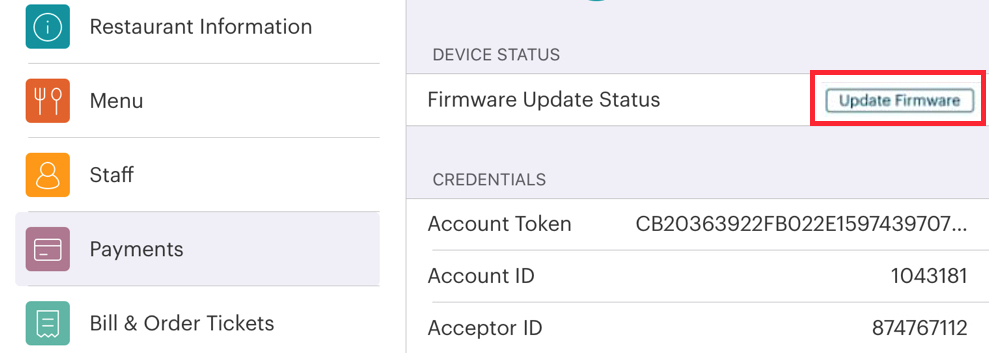 Setting Up the TouchBistro - Payrix Link/2500