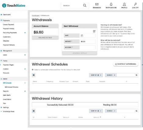 Using Your TouchBistro Payrix Portal