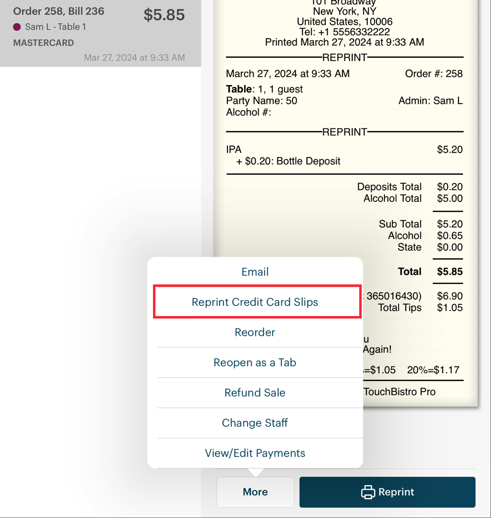 Setting Up the TouchBistro - Payrix Link/2500