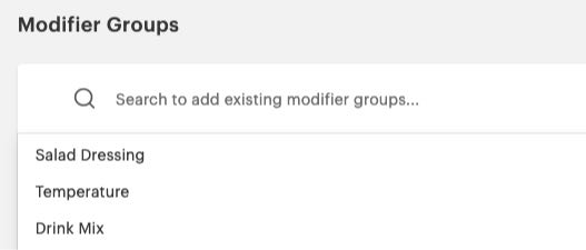 How to Use Modifier Groups in Cloud Menu