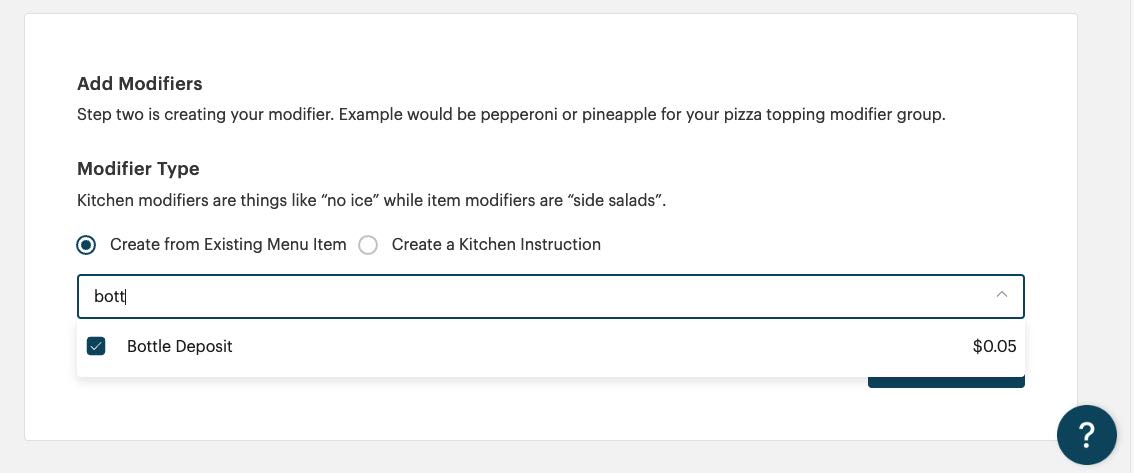 How To Create a Bottle or Can Deposit Using Menu Management