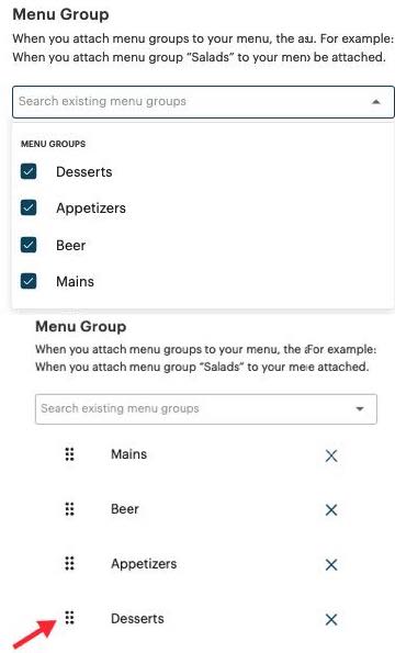 Menu Management: Menus