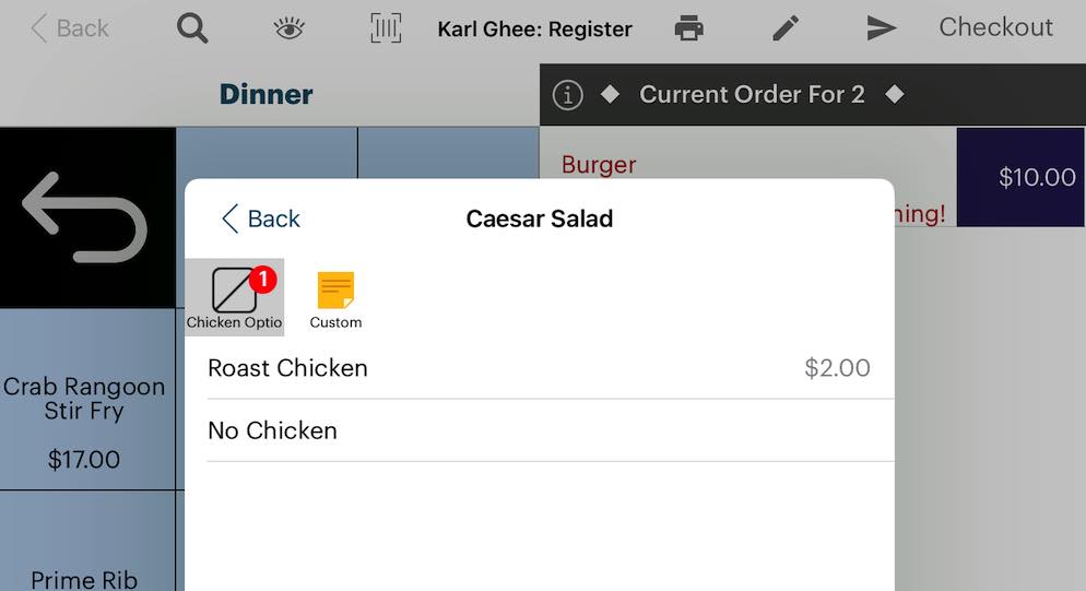 How To Use Menu Modifiers