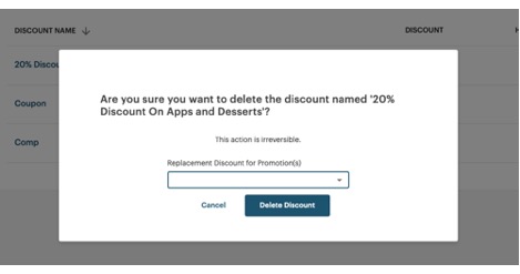 Menu Management: Promotional Pricing
