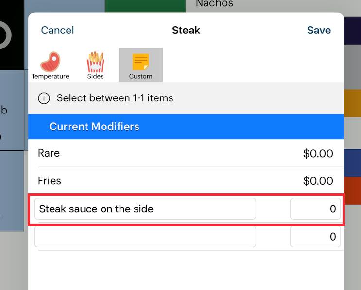 How Do I Modify an Ordered Menu Item?